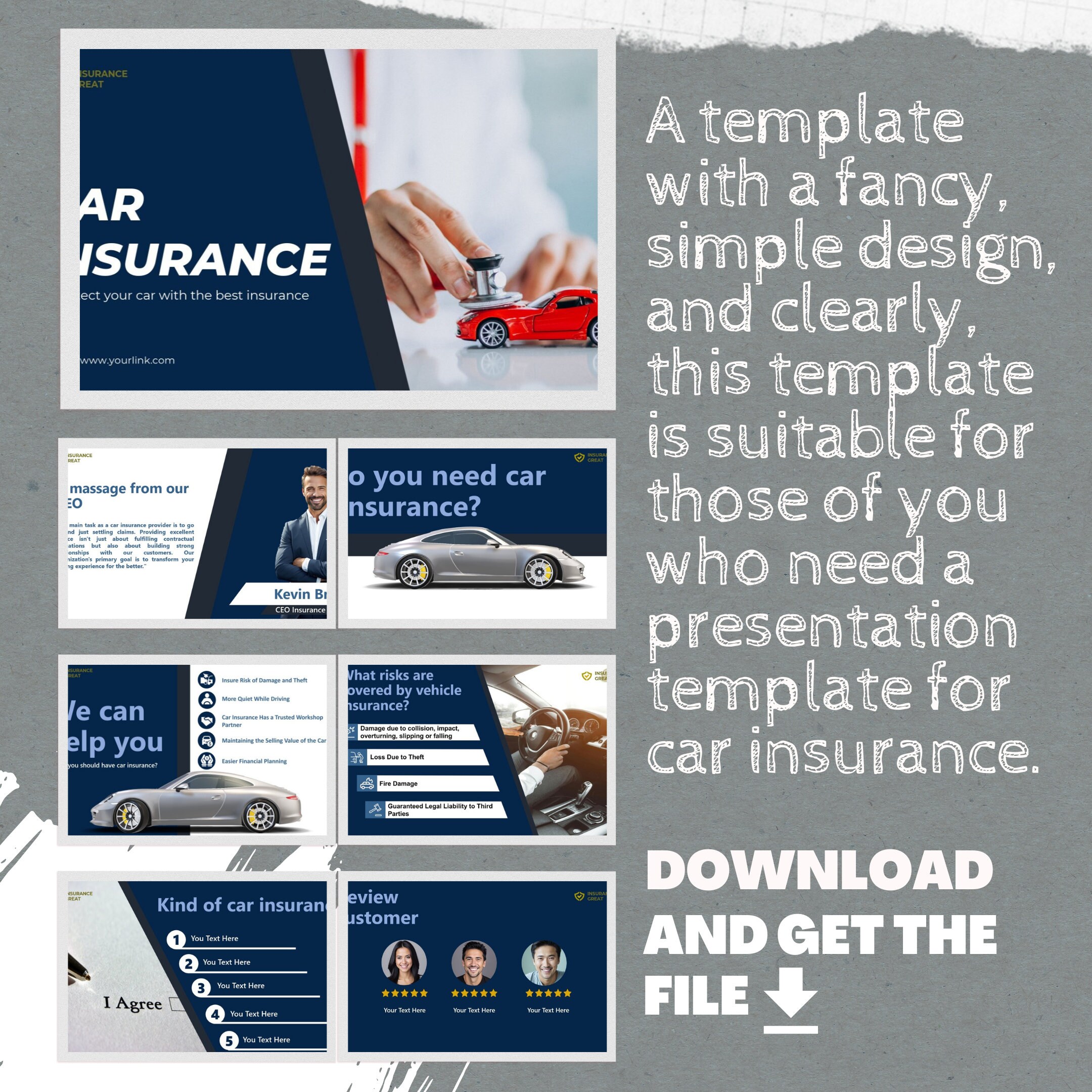 Professional Car Insurance Powerpoint Morph Template - Etsy