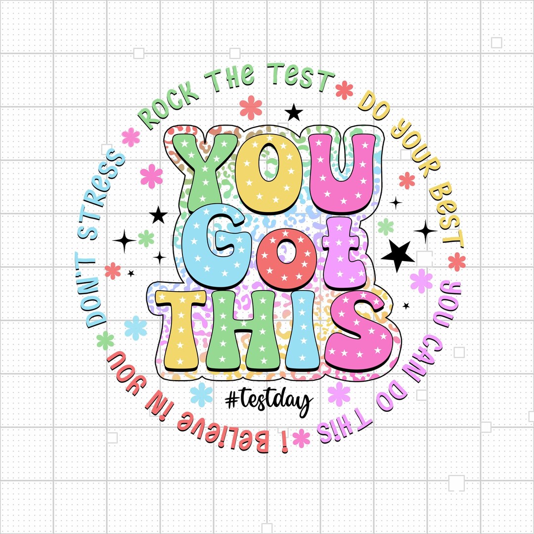 Its Test Day You Got This Png, Rock the Test Png, Test Day Dalmatian ...