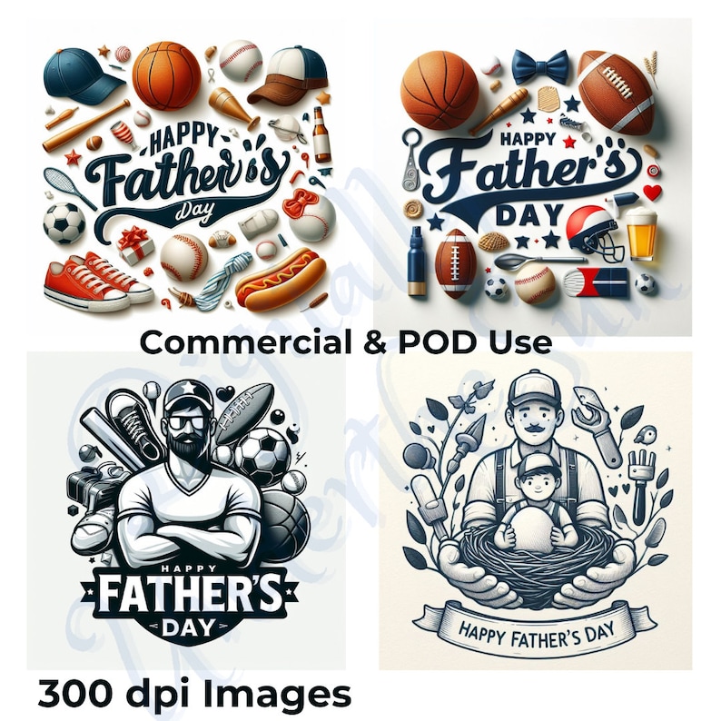 Father's Day Clipart Bundle for Every Dad, Papa, Daddy, Grandfather ...