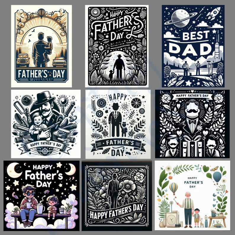 Father's Day Clipart Bundle for Every Dad, Papa, Daddy, Grandfather ...