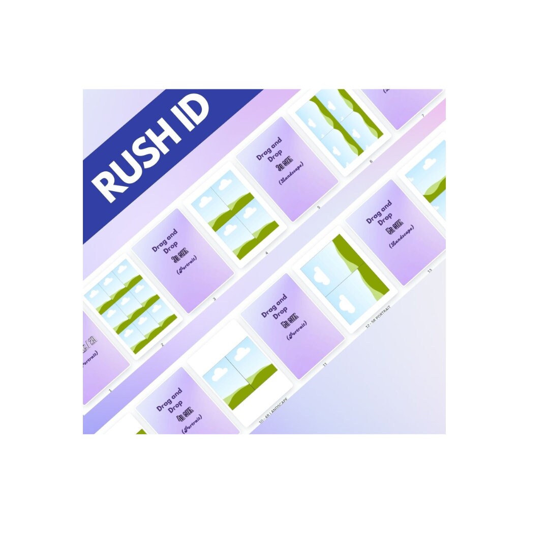 RUSH ID Templates - Etsy