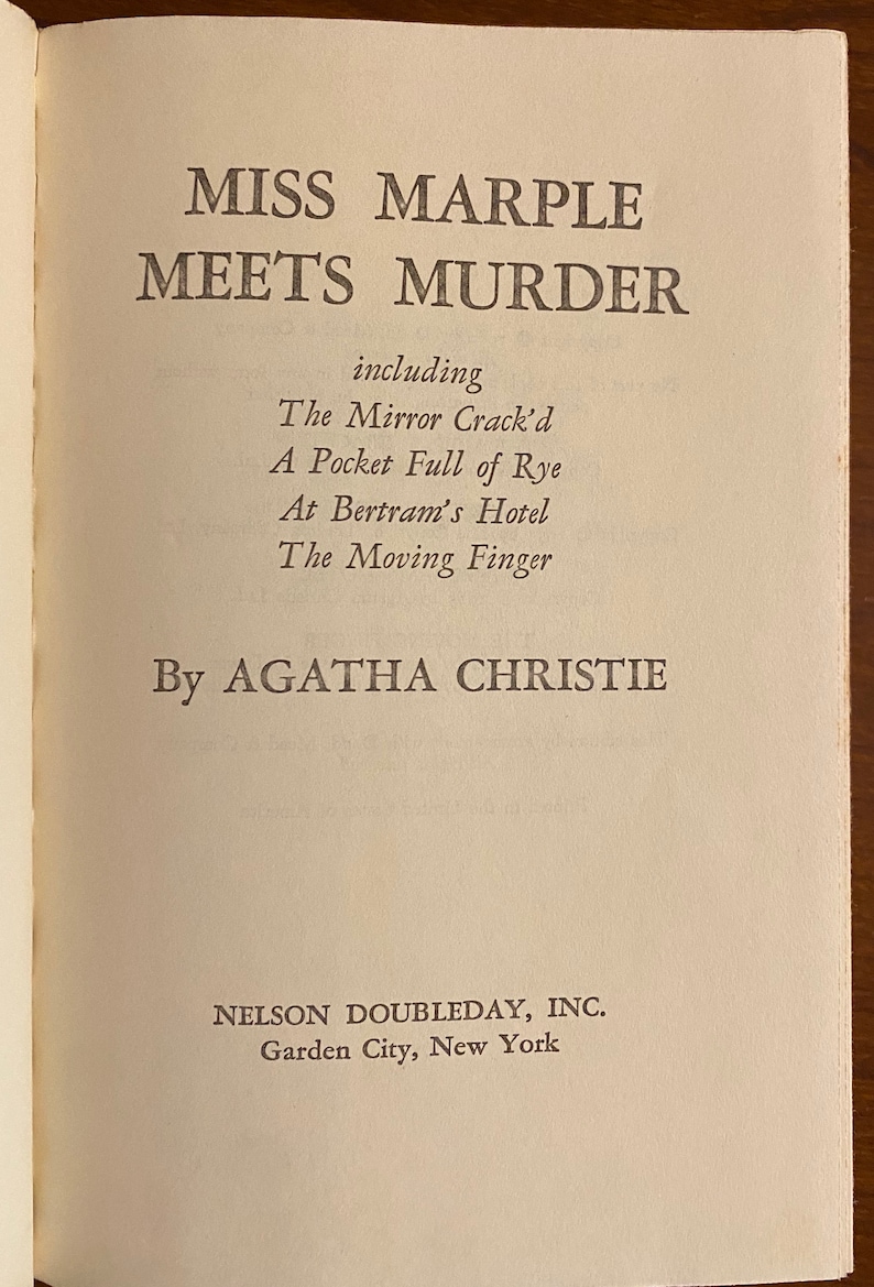 Agatha Christie Miss Marple Meets Murder 1980 4 Books Pocket Full Rye ...