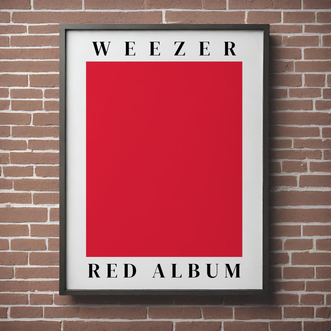 Red Album Weezer Minimalist Album Cover Poster Home Wall Decor ...