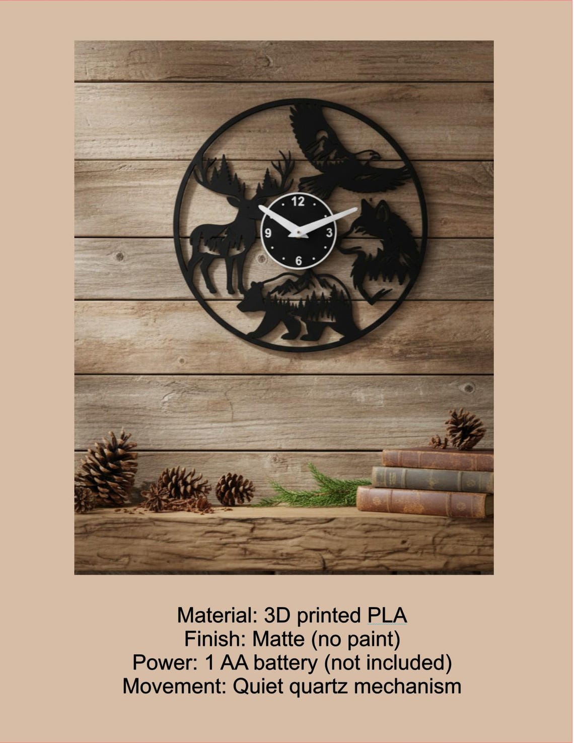 Personalized Dog Breed Clock – 3D Printed Pet Memorial, Desk or Wall ...