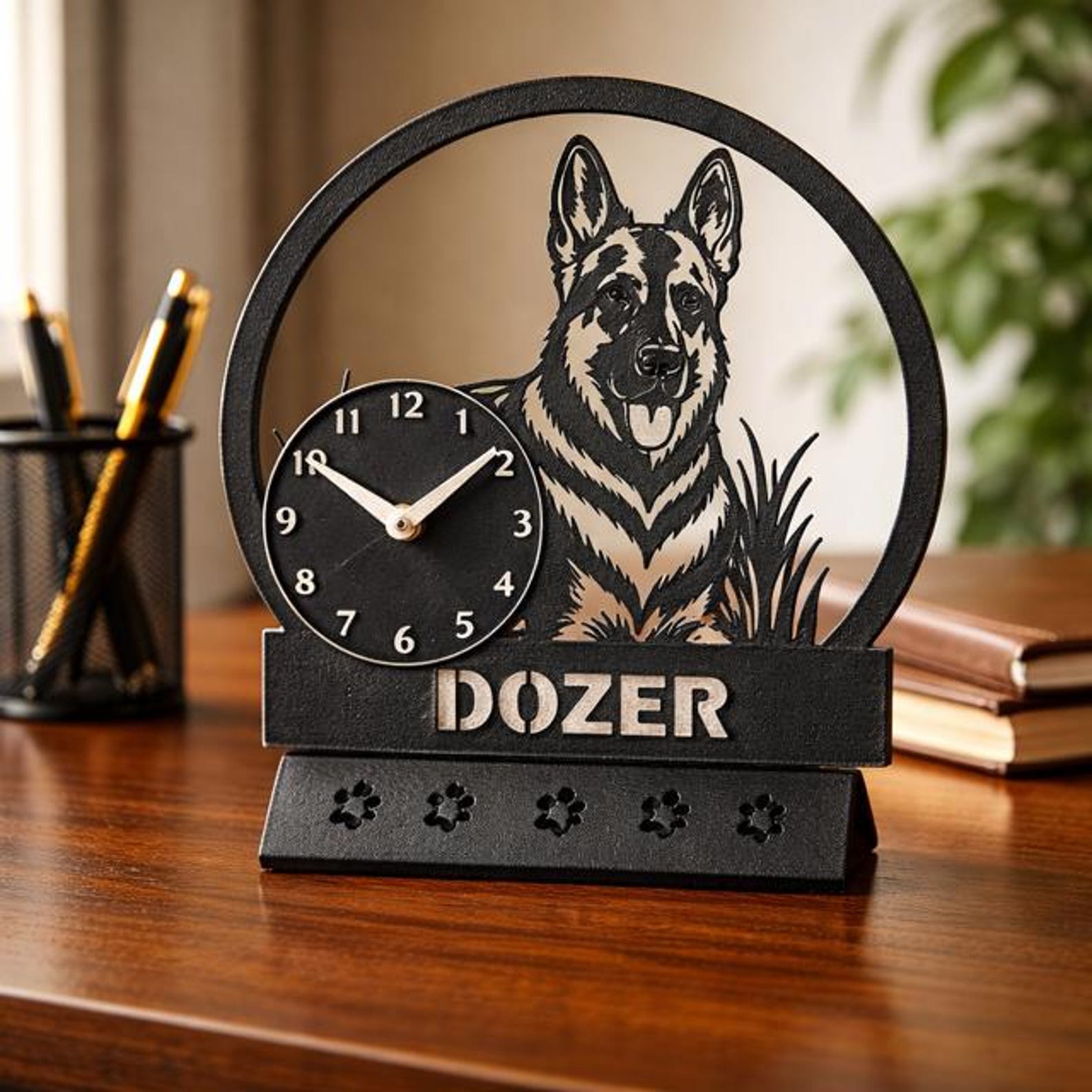 Personalized Dog Breed Clock – 3D Printed Pet Memorial, Desk or Wall ...
