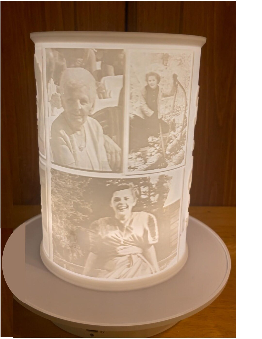 Canadian Made 3D Printed Lithophane Tribute Lamp Custom Memory Light ...