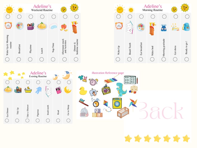 Routine Flip Chart Digital Download for Kids Morning Routine Daily Kids ...
