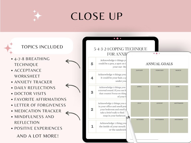 Mental Health Planner Printable Calm Your Mind Journal Digital ...