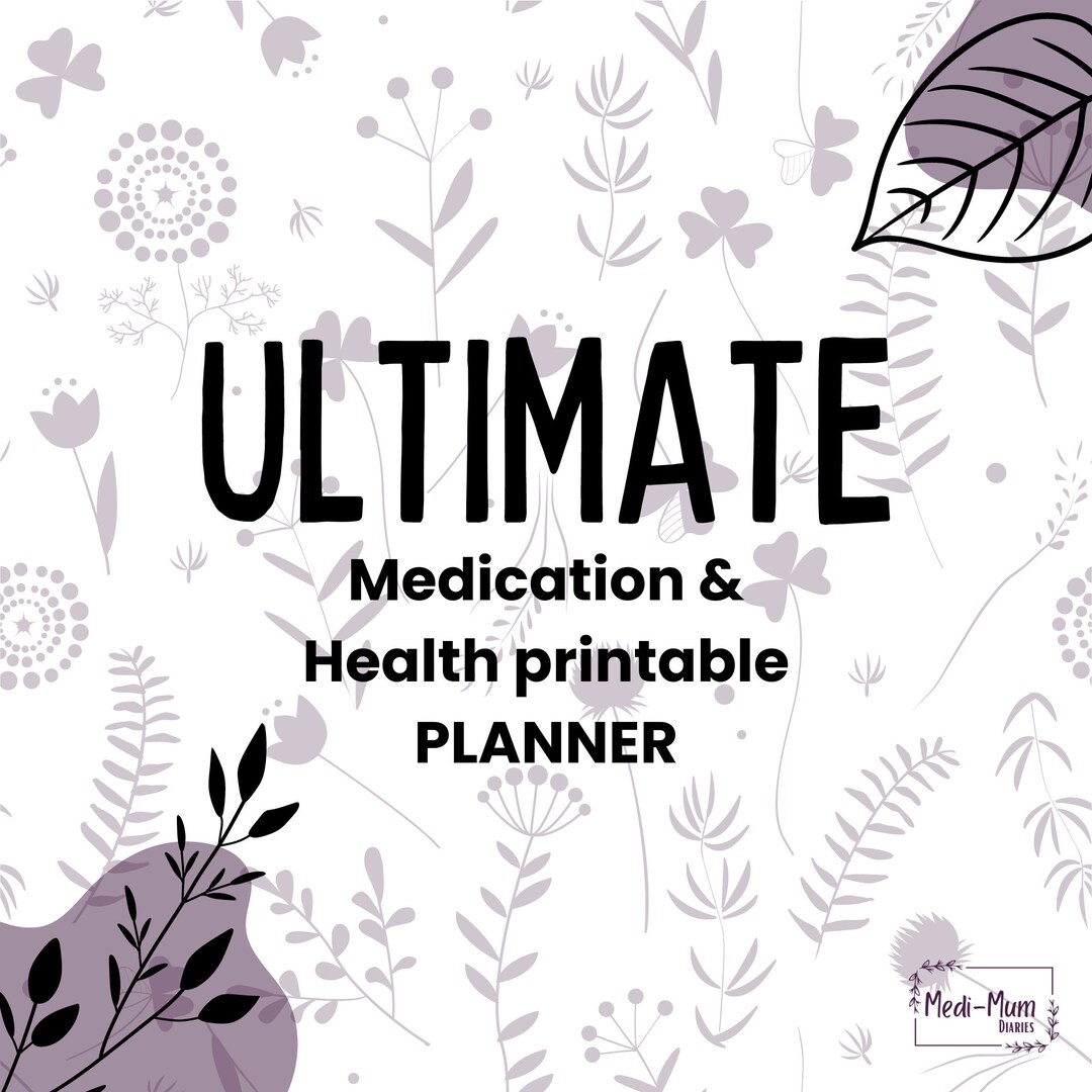 The ULTIMATE Medication & Health Record Template Bundle A4 A5 Purple ...