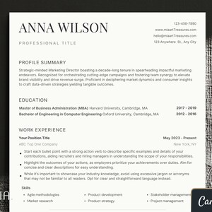 Ats-optimized Resume Template: Clean, Professional Minimalist Design ...