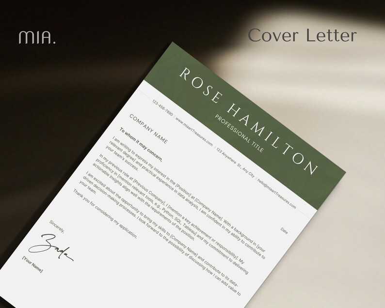 Tailored Ats-friendly Resume Template: Streamlined Design, Professional ...