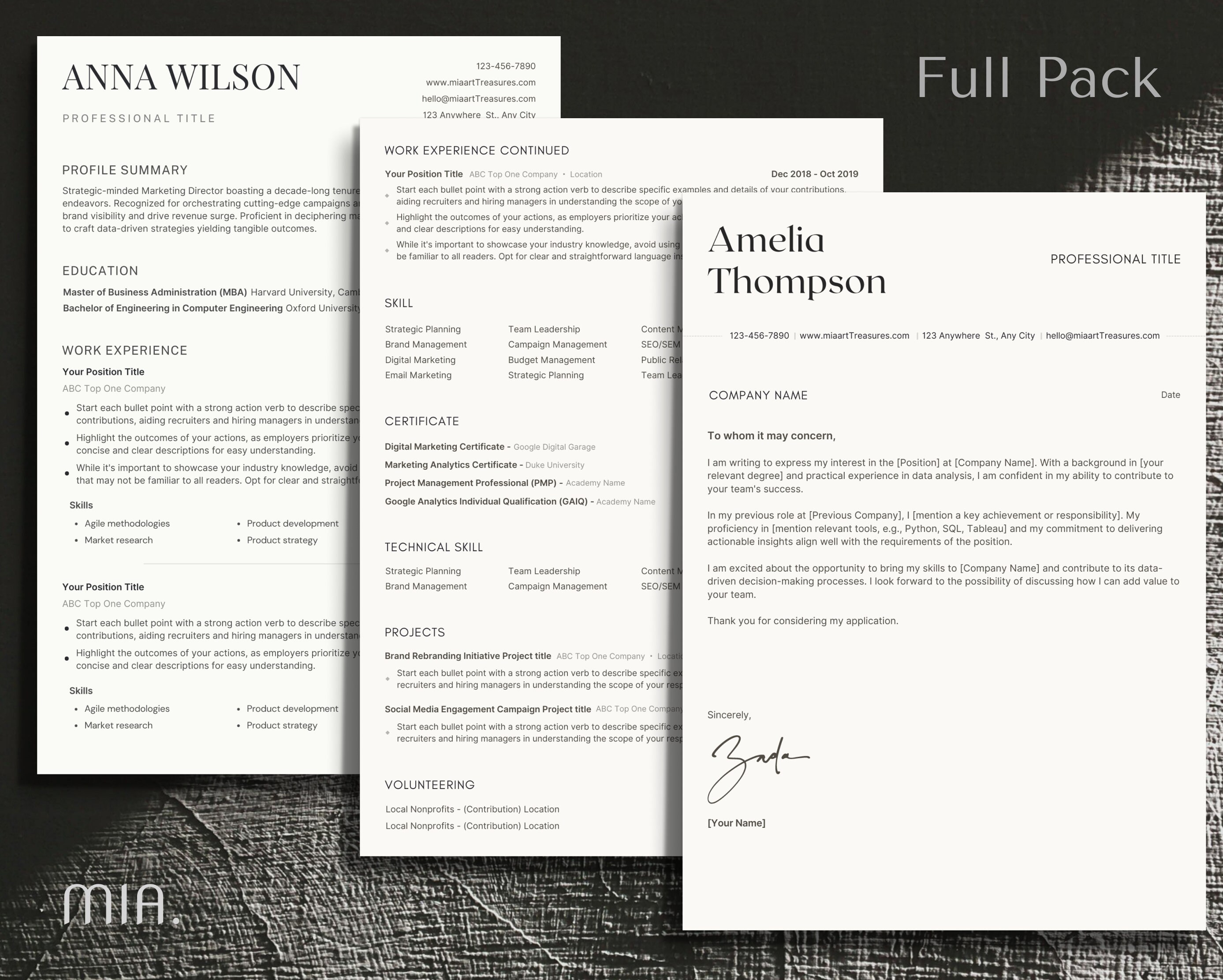 Ats-ready Resume Template: Minimalist Design, Professional Layout ...