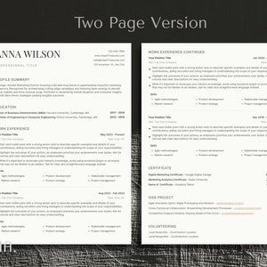 Ats-optimized Resume Template: Clean, Professional Minimalist Design ...