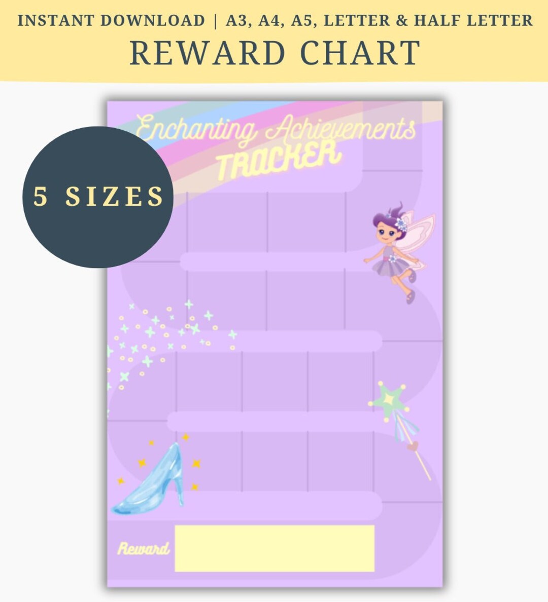 Enchanted Reward Chart Printable Space Behaviour Chart Daily Chore ...