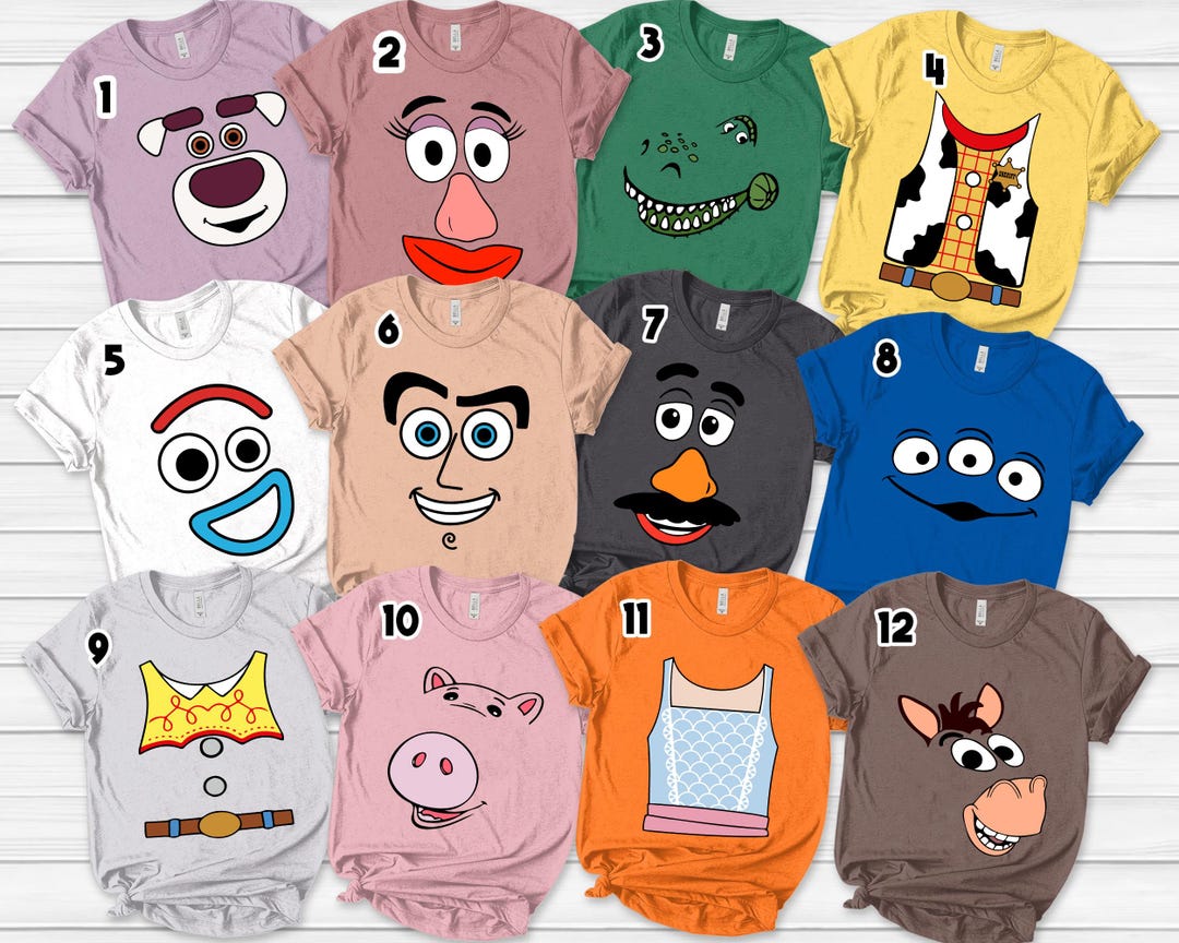 Toy Story Halloween Costume Tshirt, Toy Story Character Group Shirts ...