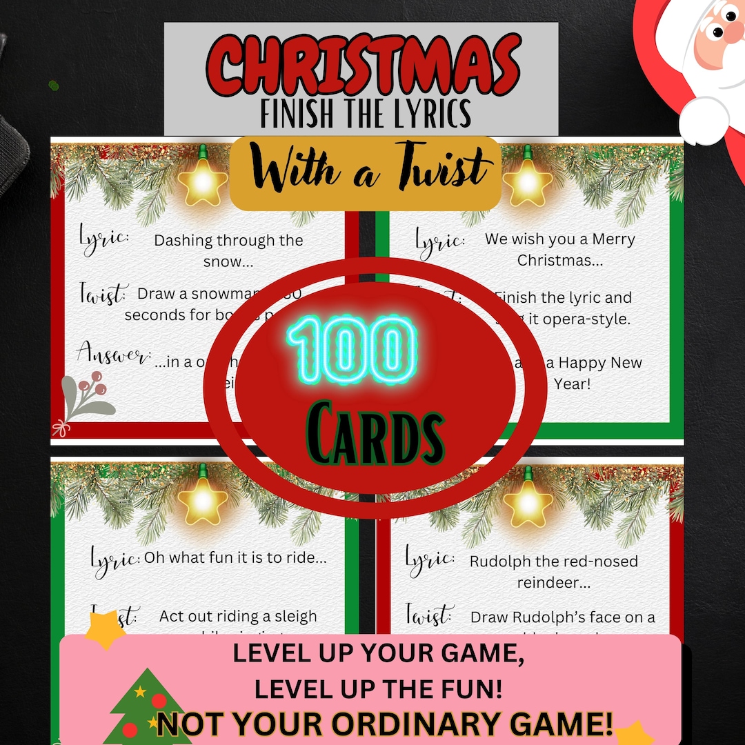 Christmas Carol Finish the Lyric Game With a Twist Christmas Song ...