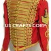 Red Napoleonic Jimmie Hendrix Military Style Tunic Plessie Hussar ...