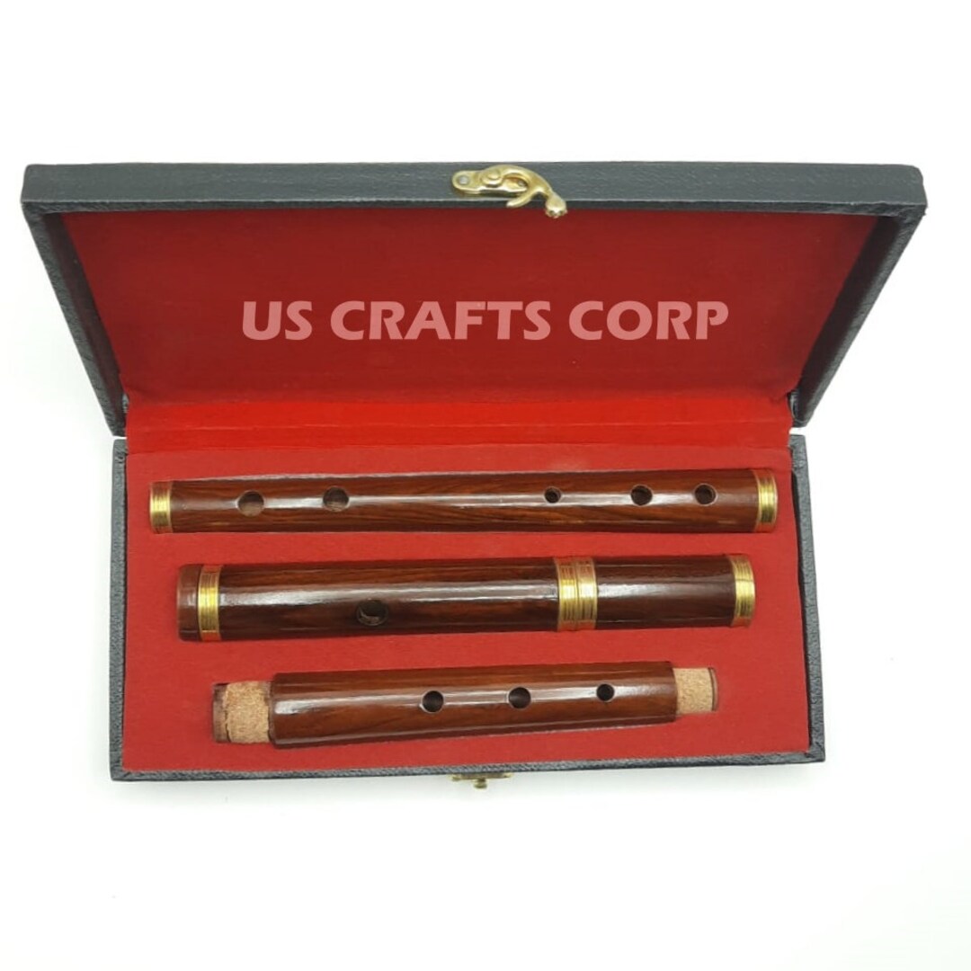 Brown Handmade Professional Irish Rosewood Flute 23 Length 3 Pcs ...