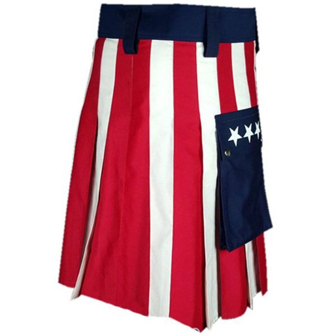 Men's USA Flag Hybrid Utility Kilt American Patriotic Kilts Scottish ...