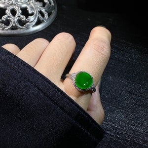 Pure Jade Diamond 18k White-gold Ring - Etsy