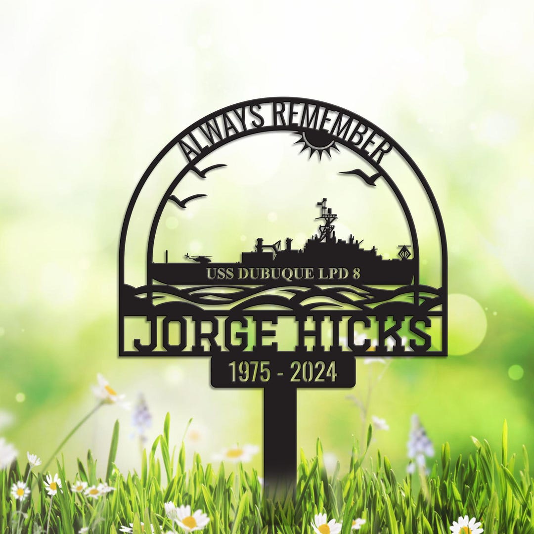 Personalized Navy Veteran Memorial Plaque Stake,memorial Gifts,loss of ...