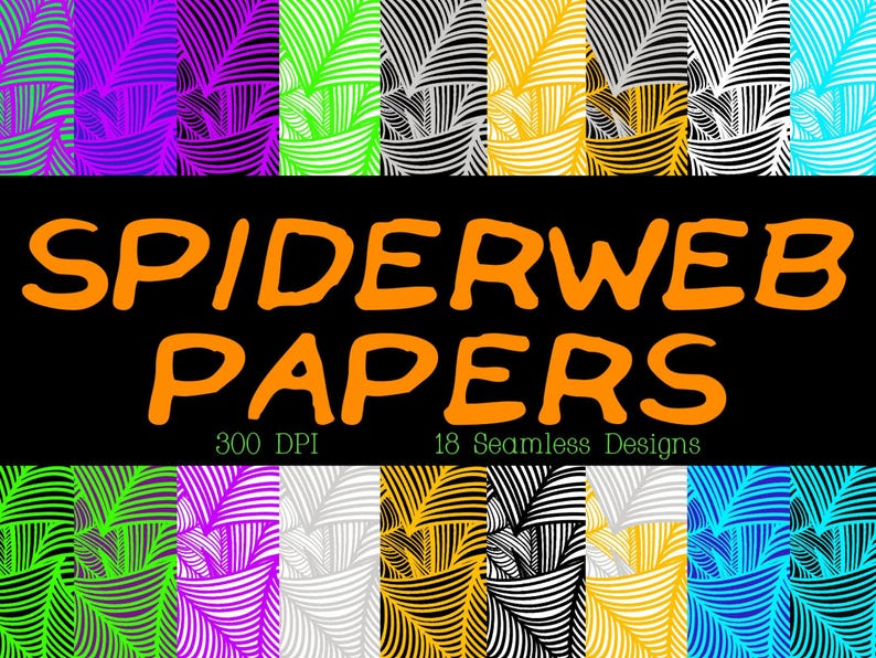 Spiderweb Seamless Pattern | Halloween Digital Paper | Spider Web ...