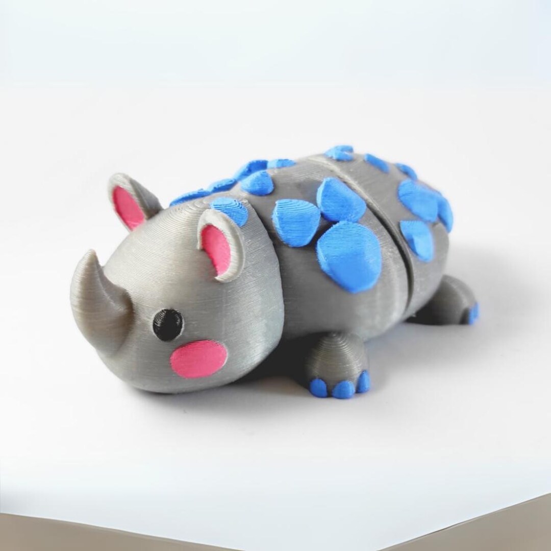 Cute Rhino Toy, 3D Print Instant Download, 3D Printed Toy, Home ...