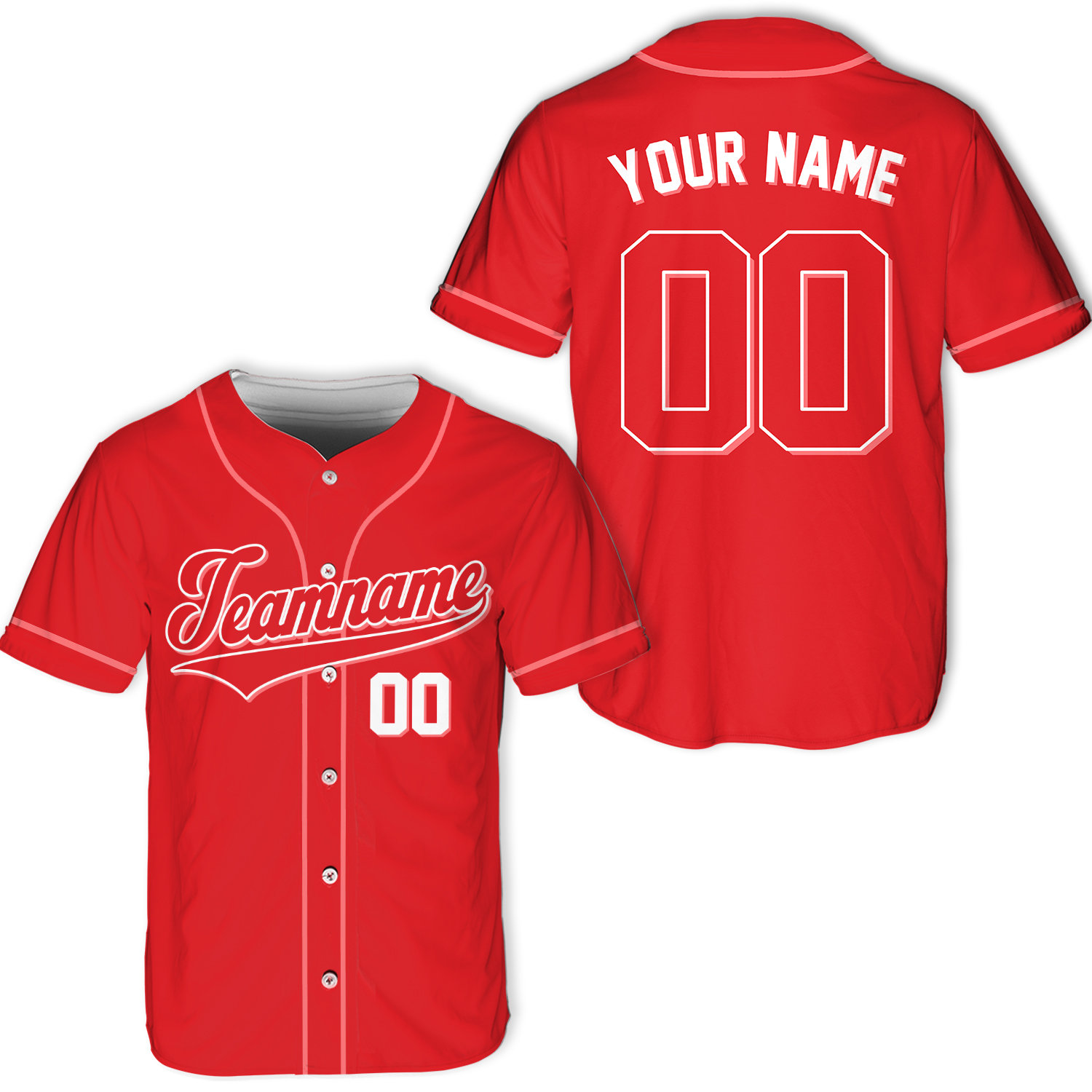Personalized Team Name And Number Baseball Jersey Custom Name Baseball