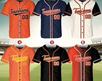 Personalized Team Name and Number Baseball Jersey, Custom Name Baseball ...