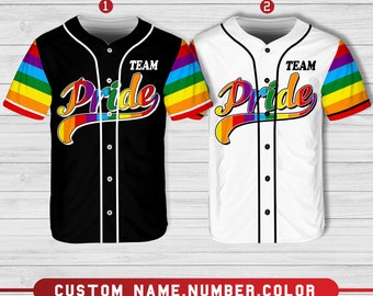Personalized LGBTQ Team Name and Number Baseball Jersey, Custom LGBT ...