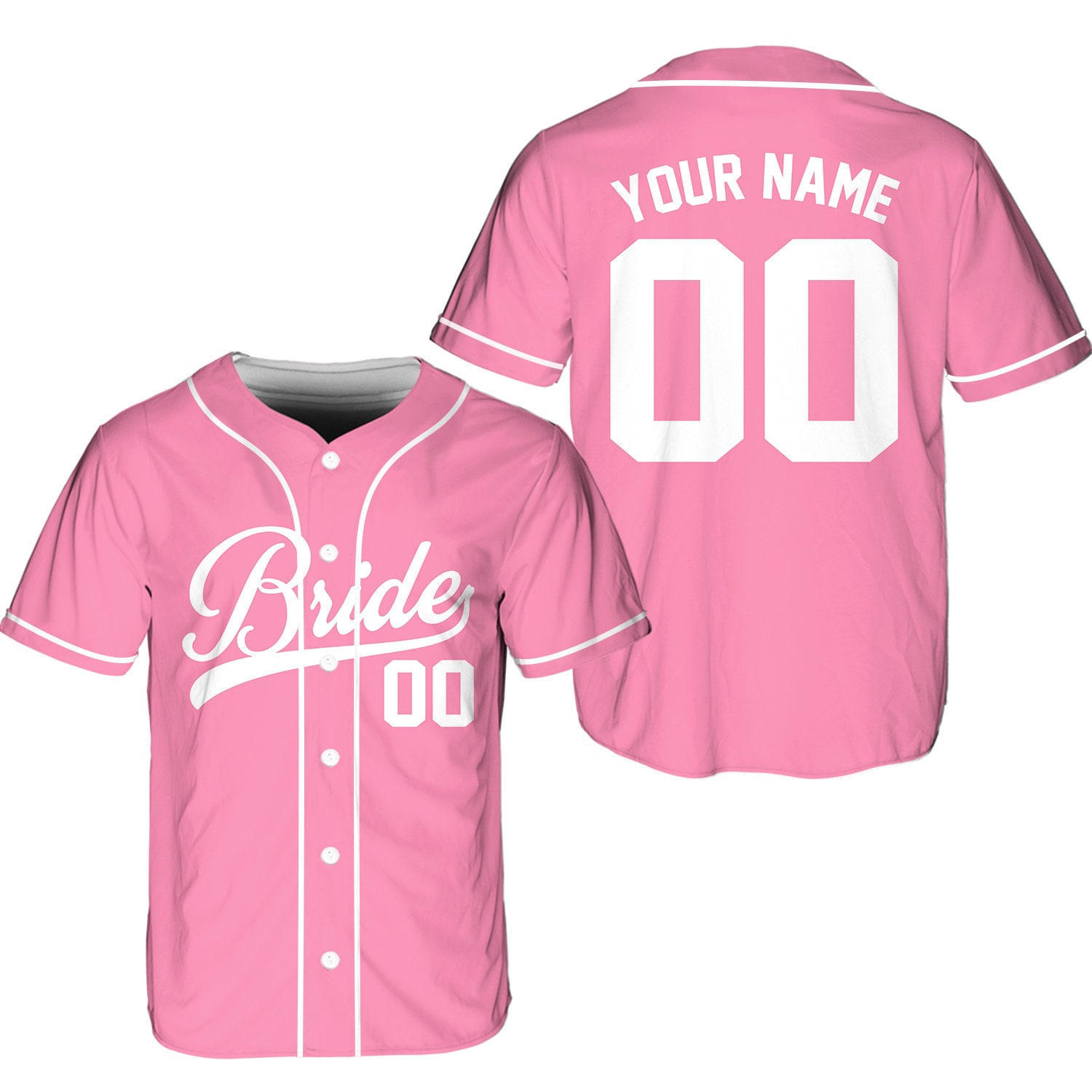 Personalized Groom and Bride Baseball Jersey, Custom Matching Couple ...