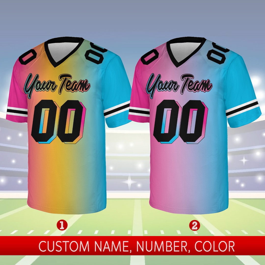 Custom Football Jersey Team Name and Number, Personalized Football ...
