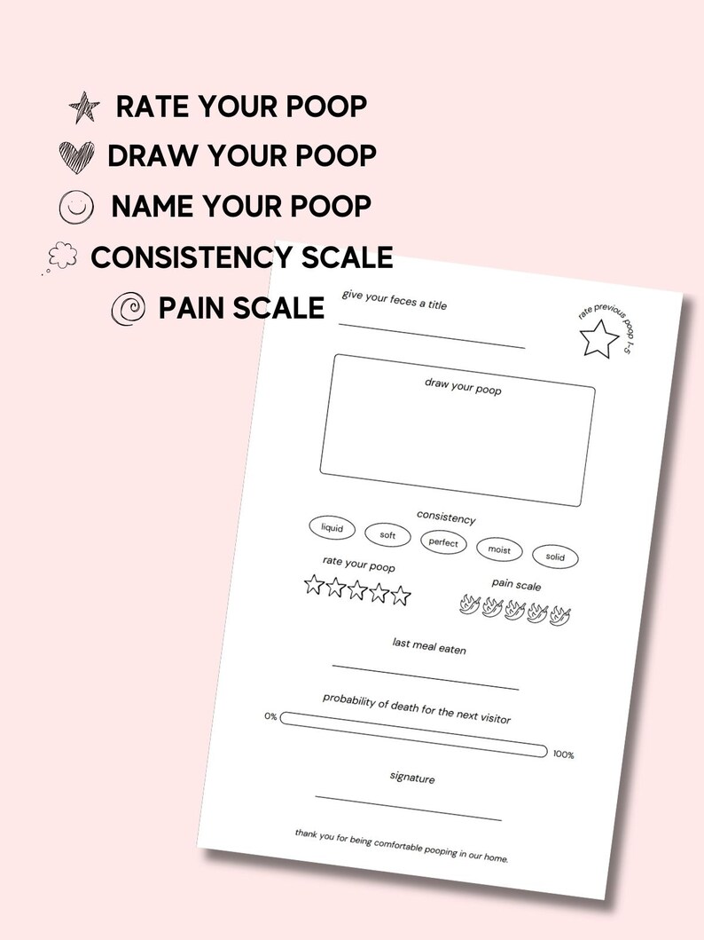 The Poop Book: Where No Poop is Left Unrated - Etsy