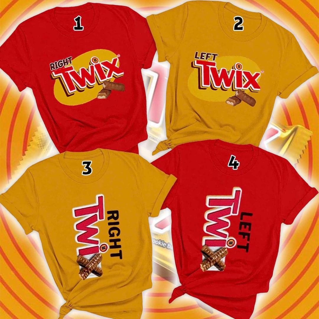 Candy Twix Halloween Costume Shirt, Twix Left and Right Couple Shirt ...