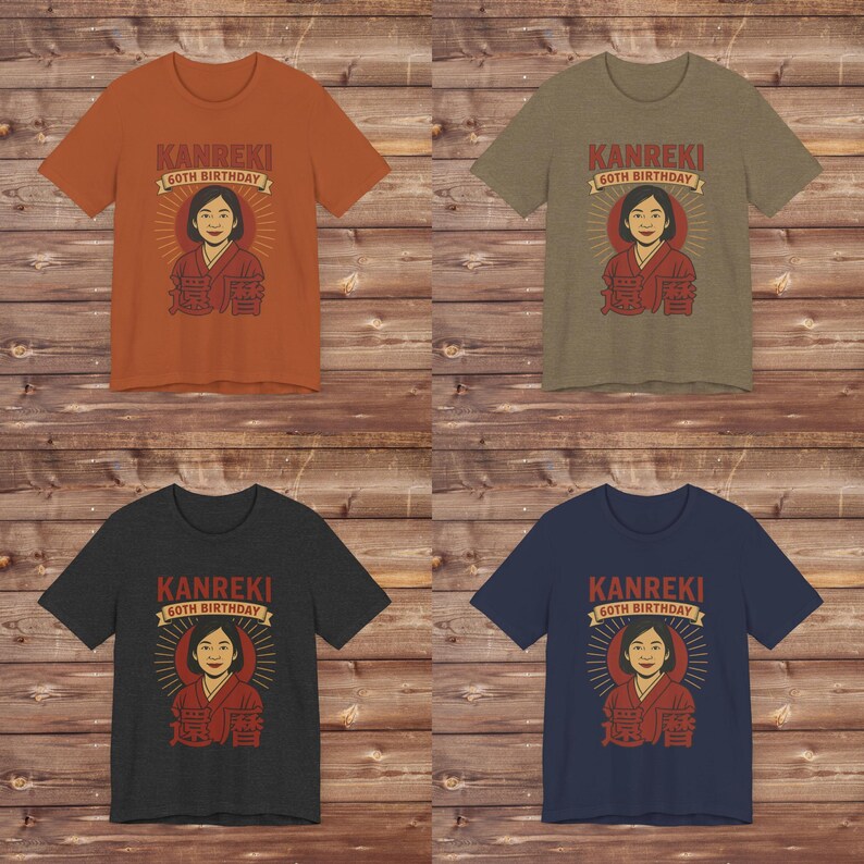 Modern Kanreki 60th Birthday Woman Design Radiant Japanese Milestone ...