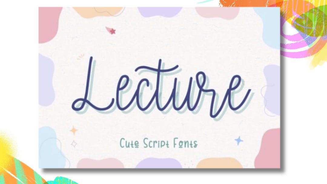 Lecture Font, Cute Font, Cricut Font, Script Font, Handwritten Font ...