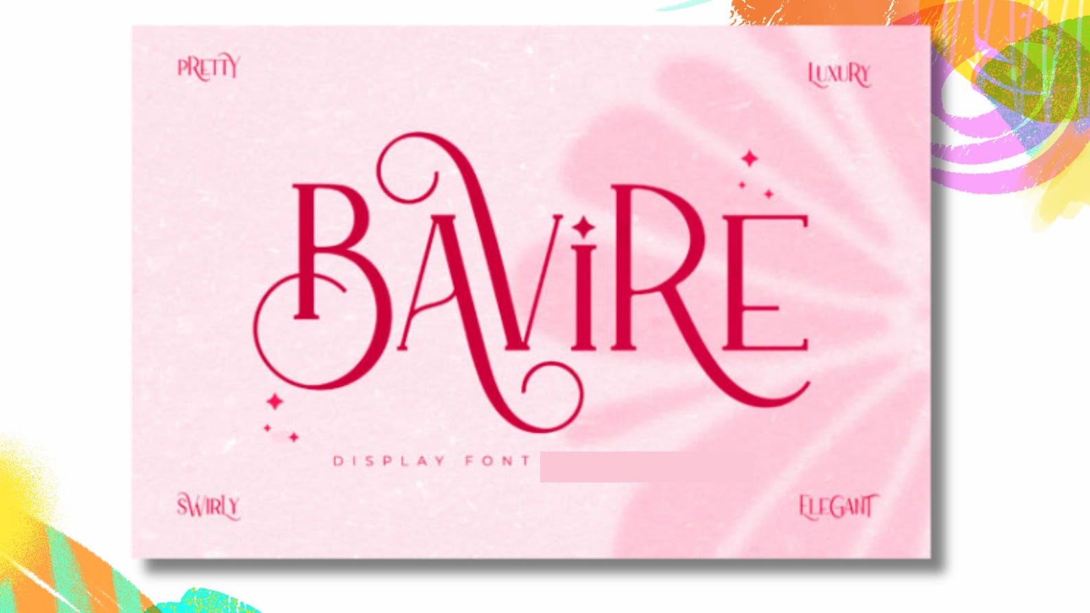 Bavire Font, Font With Glyphs, Cricut Font, Font, Modern Font, Crafter ...
