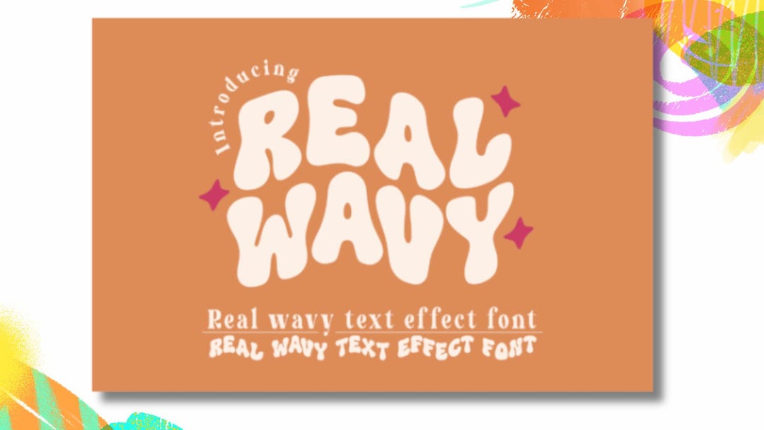 Real Wavy Font, Groovy Font, Vintage Font, Handwritten Font, Cricut ...