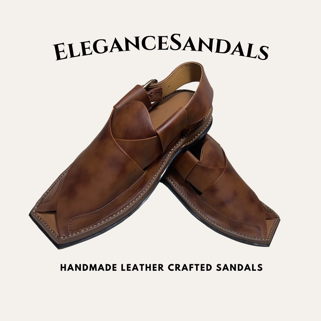 Hand Made Traditional Style Peshawari Leather Sandal (kaptan Style ...