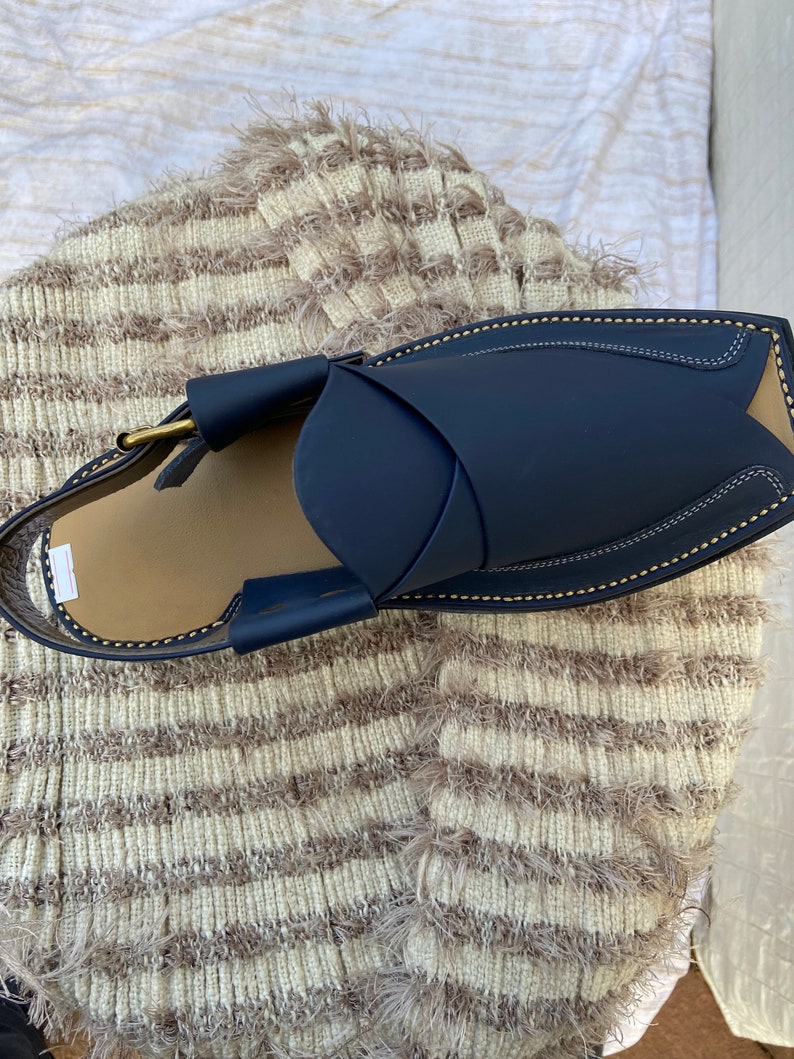 MEN'S LEATHER Sandal-hand Made Comfortable Peshawari Kaptan Sandal With ...