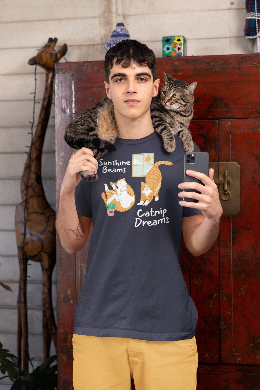 Catnip T-shirt | Sunshine Beams and Catnip Dreams | Funny Cat Lady Gift ...