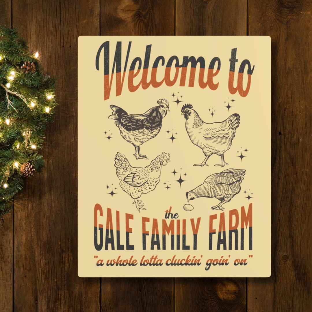 Personalized Retro Chicken Farm Sign: Custom Metal Art Decor - Etsy