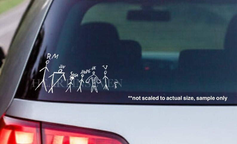 BTS Ot7 Family Stick Figure Decals Stickers - Etsy