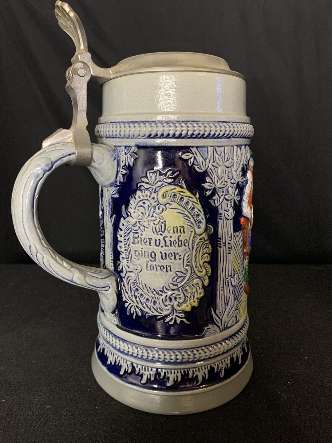 Authentic 1950s Original KING Lidded Beer Stine Limited Edition 8.5 w ...