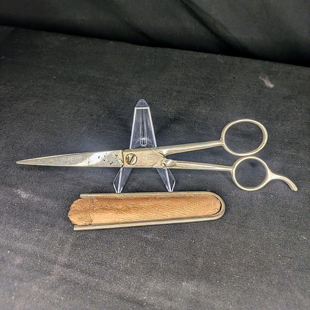 Vintage solwa Solingen 5H Barber Shears 7 With Leather Case - Etsy