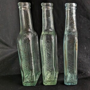 3x Charles H. Fletcher's Castoria Medical Bottle Clear Glass 2"l X 1"w ...