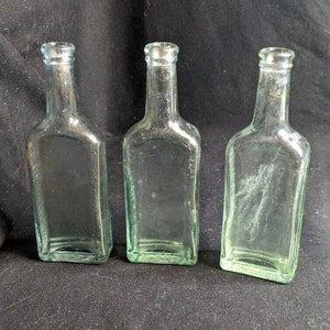 3x Charles H. Fletcher's Castoria Medical Bottle Clear Glass 2"l X 1"w ...