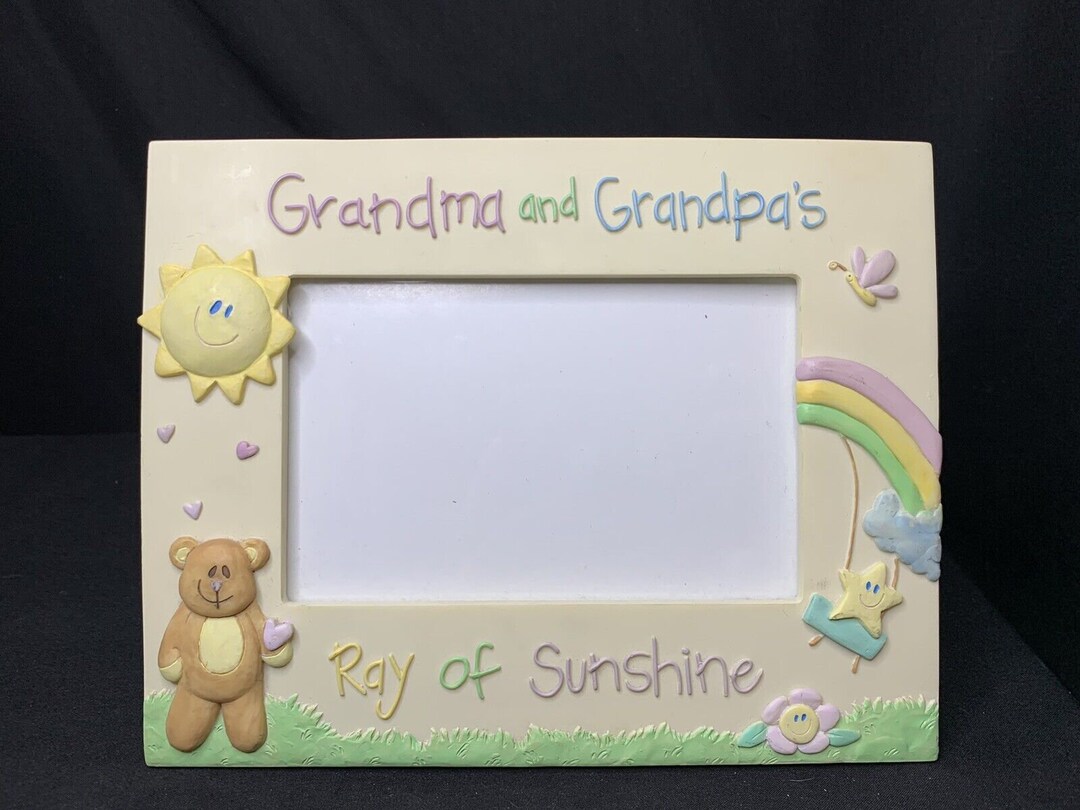 Russ Baby grandma and Grandpa's Ray of Sunshine 3D Frame 8.5x7 for 4x6 ...