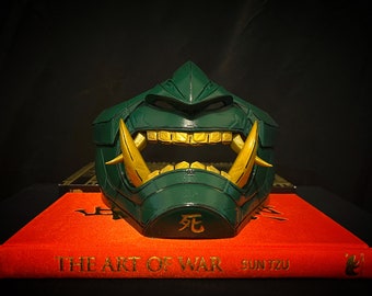 Oni Cyber Punk Cosplay Samurai/japanese Half Mask life Kanji - Etsy