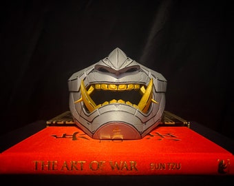 Oni Cyber Punk Cosplay Samurai/japanese Half Mask life Kanji - Etsy